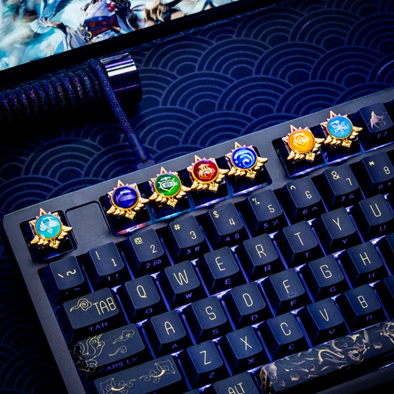 Genshin Impact Vision Metal Keycaps – Zxsetup